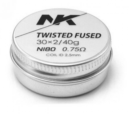 NK - Coil - Ni80 - Twisted Fused - 0.75ohm - (6 Unidades)
